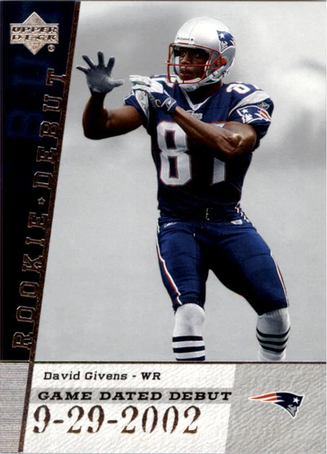 2006 UD ROOKIE Debut Game Dated Patriots Football Card #GDDG David ...