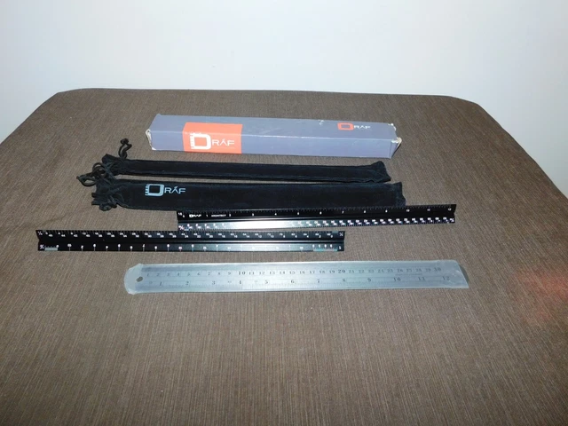 12& ENGINEER ARCHITECT Triangular Aluminum Drafting Scale Ruler Set New ...