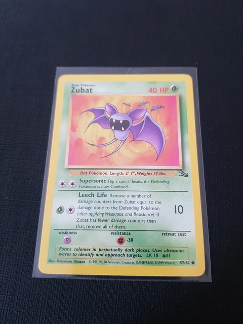 POKÉMON TCG ZUBAT Fossil 57 Regular Unlimited Common £0.99 - PicClick UK