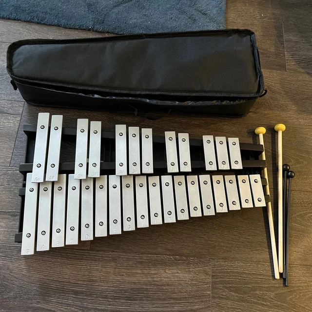 METAL 32 NOTES Foldable Glockenspiel Xylophone Includes 2 Mallets £60. ...