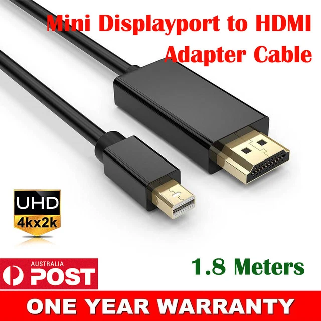 MINI DISPLAYPORT MALE to HDMI Male Adapter Cable 4K*2K For Apple ...