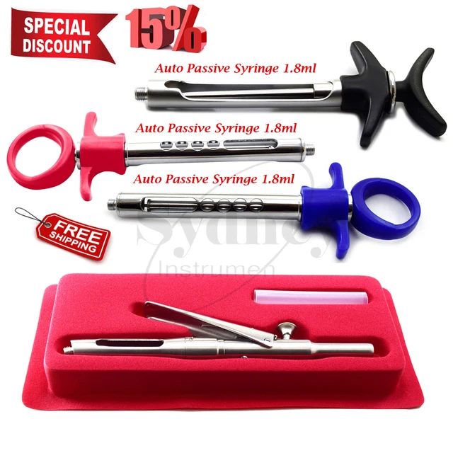 DENTAL SELF-ASPIRATING SYRINGES 1.8ml Surgical Anaesthesia ...