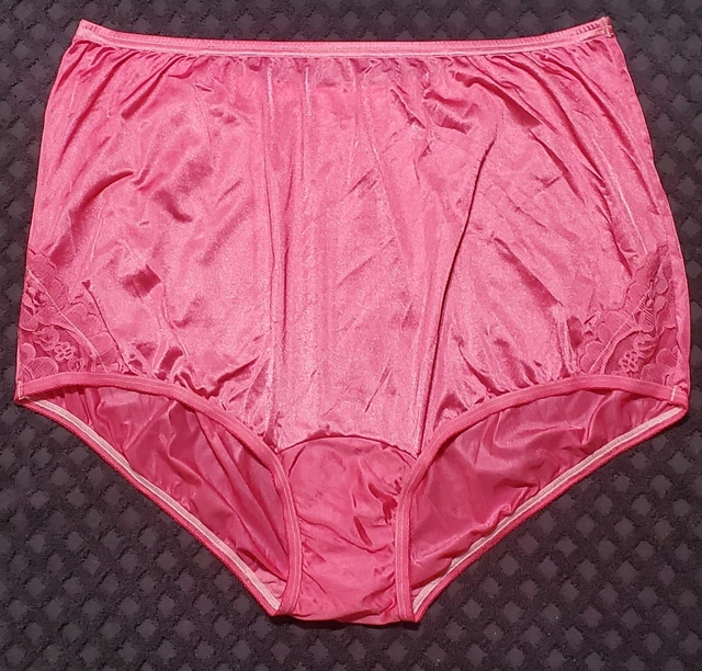 Sheer Nylon 8 Xl Pretty Pink Lace Nouveau Silky Sissy Panty Brief