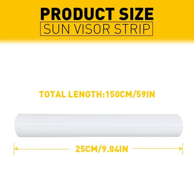 CAR SUN VISOR Strip Tint Film Front Windshield UV Shade Banner ...