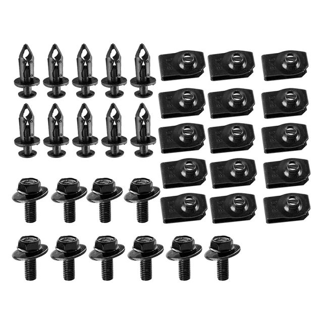 BODY BOLT + U-nut Clips M6 Engine Cover Undertray Shield Guard Set Fit ...