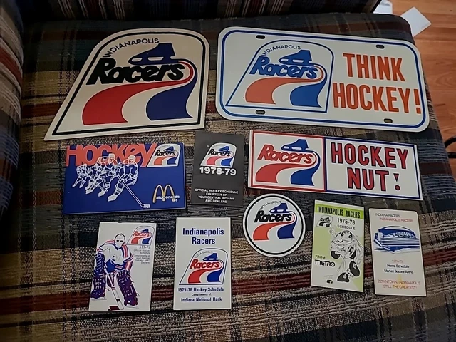 1970S INDIANAPOLIS RACERS Memorabilia Wha Hockey License Plate Crest ...