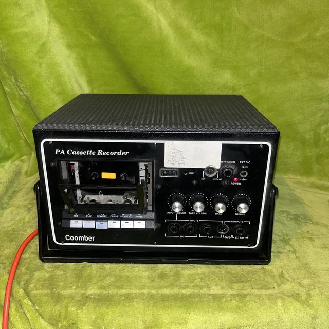 REGISTRATORE A CASSETTE microfono Coomber Pa funzionante 2020-6 ...