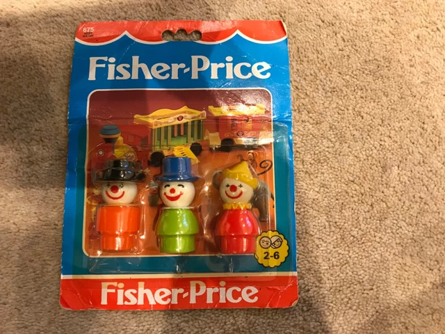 VINTAGE FISHER PRICE circus train people in original unopened sealed ...