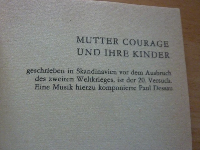 BERTOLT BRECHT MUTTER Courage und ihre Kinder Reclam EUR 2,50 - PicClick DE