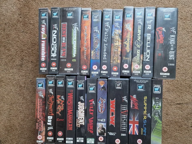 ASSORTED 25 VINTAGE WWF, WWE, WCW VHS Tapes £1.13 - PicClick UK
