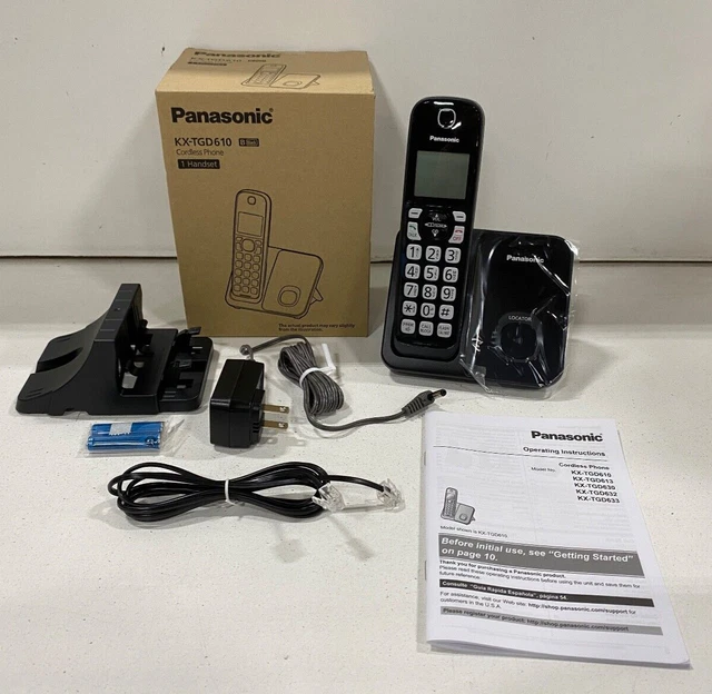 PANASONIC CORDLESS PHONE System Expandable Home Phone with Call Block 1 ...