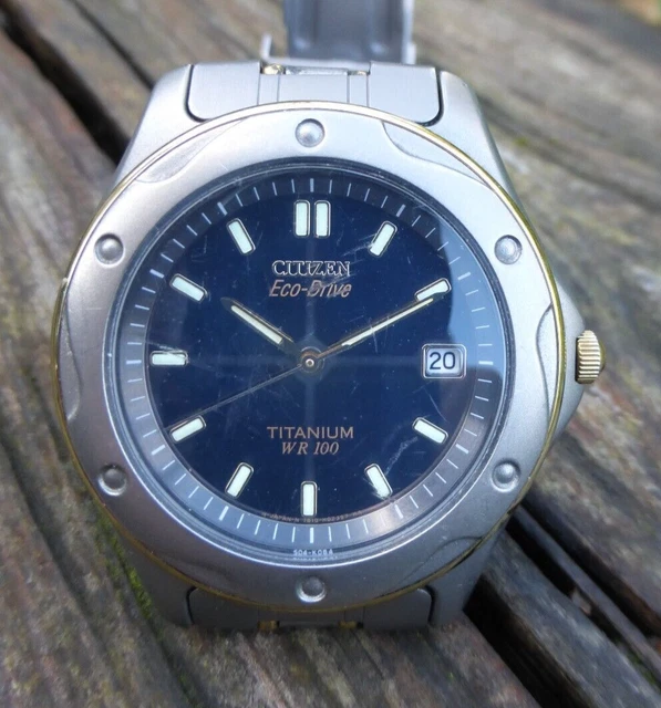 VINTAGE CITIZEN TITANIUM Ecodrive Watch 7875-H01121 TA £22.00 - PicClick UK