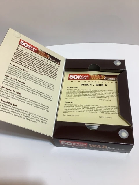 WAR CLASSICS 50 Movie Pack Collection DVD 12 Discs Box Set Good ...