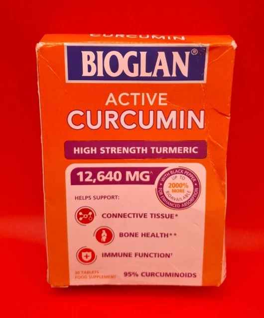 BIOGLAN ACTIVE (12640 mg) Curcumin Turmeric Tablet - 30 Tablets - TATTY ...