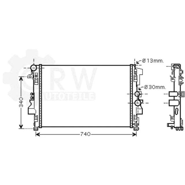 RADIATEUR, REFROIDISSEUR D'EAU Moteur Mercedes-Benz Viano Vito Bus ...