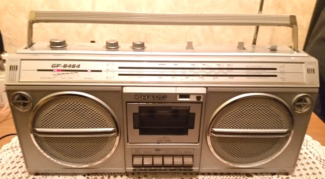 VINTAGE RETRO 80S 1982 Sharp GF-6464E Boombox Ghetto Blaster Stereo Cassette £69.95 - PicClick UK