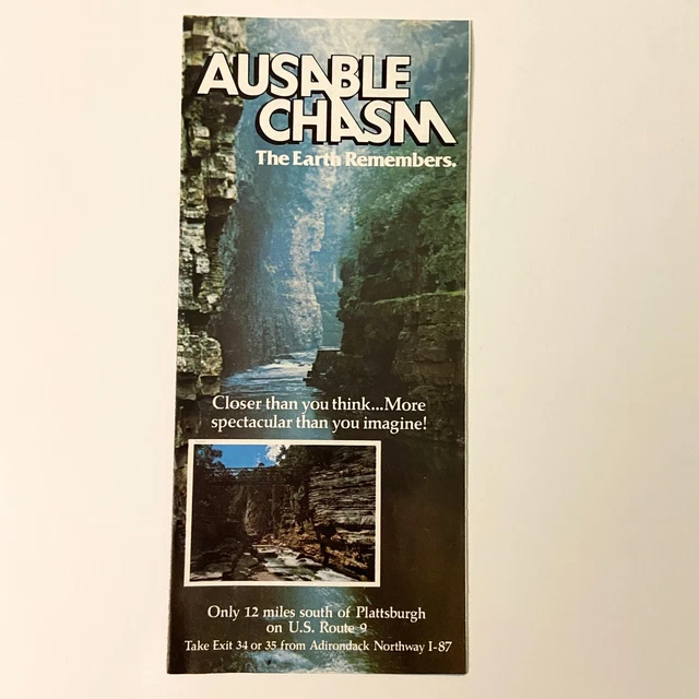 VINTAGE 1982 AUSABLE Chasm The Earth Remembers Brochure Pamphlet $16.82 ...