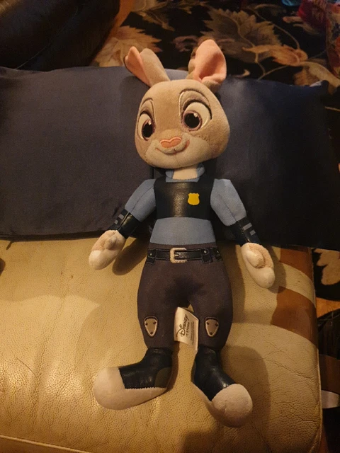 DISNEY STORE ZOOTOPIA Rabbit Officer Judy Hopps Soft Toy Plush Bunny 15 ...