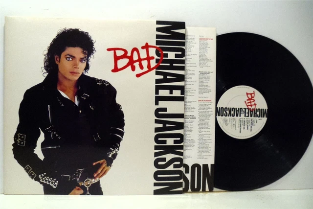 MICHAEL JACKSON BAD LP EX/EX, 450290 1, vinyl, album, with lyric inner ...