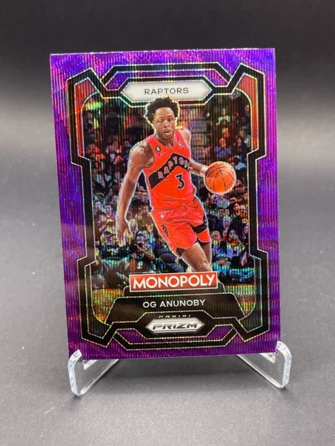 2023-24 PRIZM MONOPOLY #83 OG Anunoby Purple Wave Prizm Toronto Raptors ...