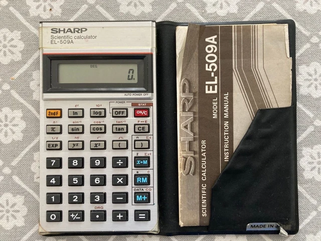 VINTAGE SHARP EL-509A Scientific Calculator with Case And Instruction ...