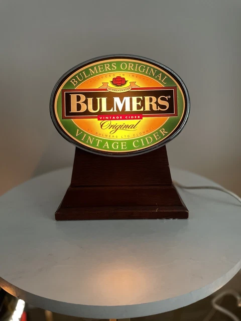 BULMERS CIDER ILLUMINATED Bar Top Pub Pump Font Sign Advertising Beer ...