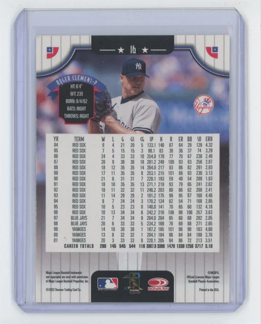 2002 DONRUSS ROGER Clemens Yankees de New York #16 EUR 2,98 - PicClick FR