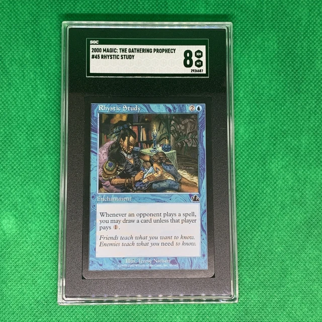 2000 MAGIC THE Gathering MTG Prophecy #45 étude rhystique classée SGC 8 ...