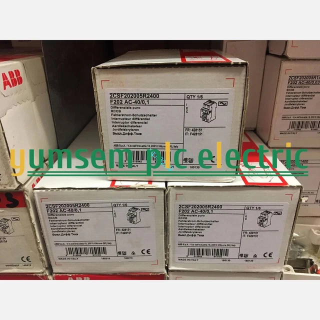 F202 AC-40/0.1 ABB Residual Current Circuit Breaker Brand NEW FedEx or ...