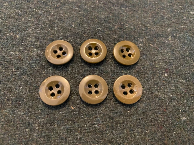 ORIGINAL WW2 1950S British Army Brown Battledress Denim Uniform Buttons x 6 £8.99 - PicClick UK