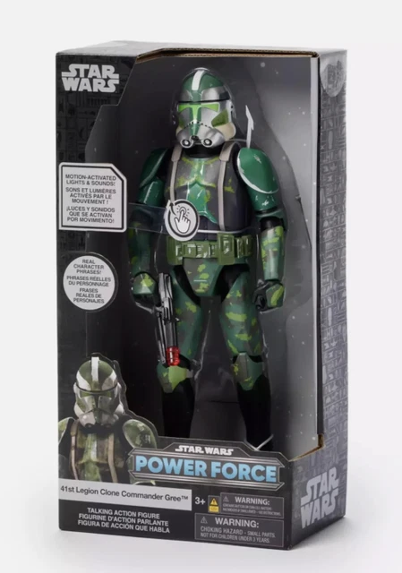 DISNEY 41ST LEGION Clone Commander Gree Star Wars Power Force Action ...