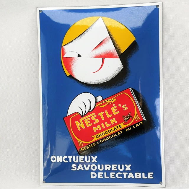 NESTLÉ`S MILK CHOCOLATE Emailschild Nestle Emailleschild enamel sign ...