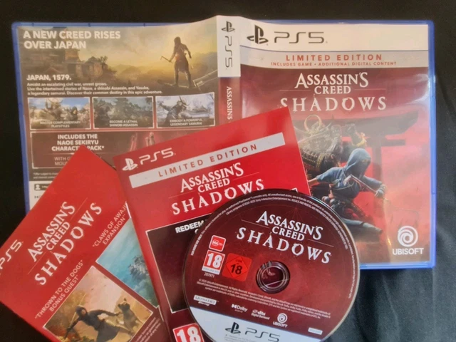ASSASSIN'S CREED SHADOWS Limited Edition PS5 With Unused DLC's £31.91 ...