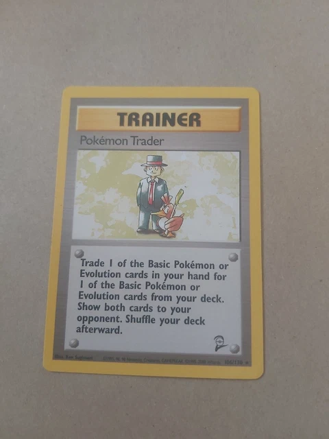POKÉMON TRADER RARE Trainer Pokemon Card - 106/130 - Base Set 2 - MP ...