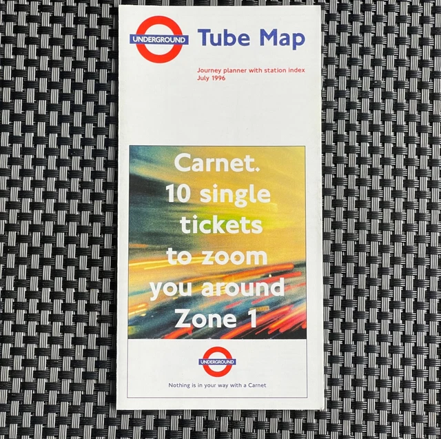LONDON UNDERGROUND TUBE Map Carnet April 1996 £8.00 - PicClick UK