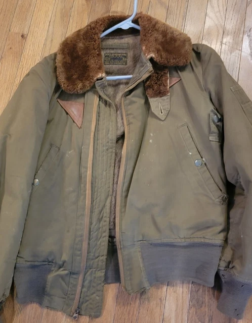 WWII WW2 ORIGINAL USAAF ARMY AIR FORCE Type B-15 Flight Jacket Flying ...