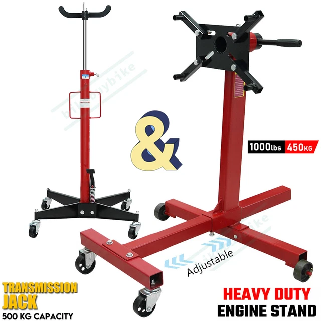 HEAVY-DUTY 500KG TRANSMISSION Jack + Engine Gearbox Support Stand 1000 ...