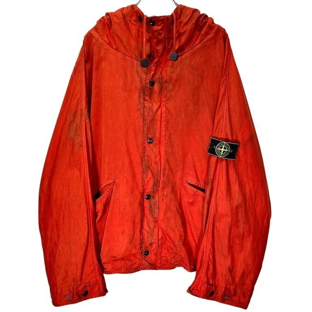 VINTAGE 1988 SS Stone Island RASO GOMMATO Coating High Neck Hooded ...