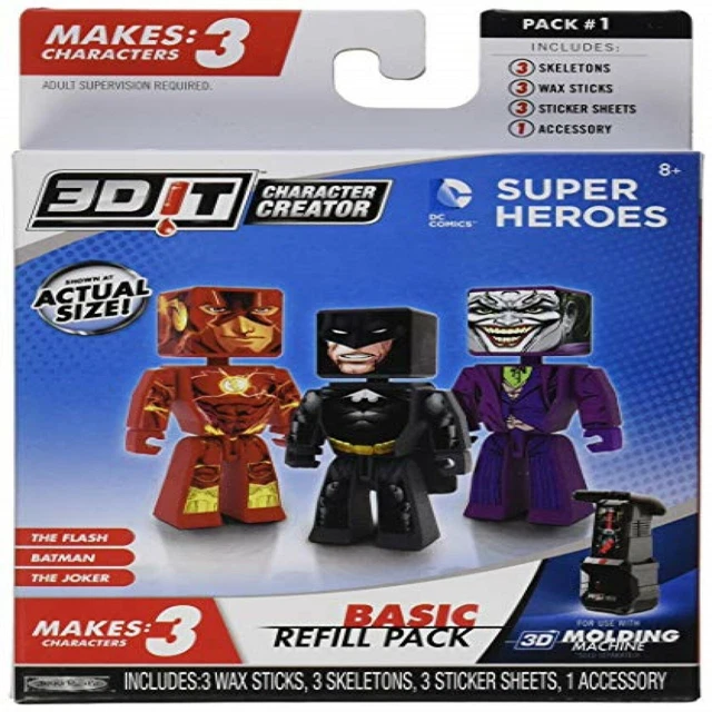 3D IT CHARACTER Creator DC Comics Molding Refill Pack The Flash Bat man ...