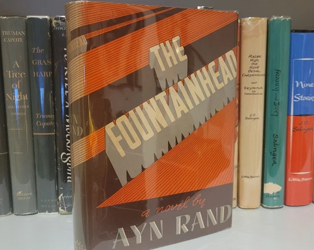 THE FOUNTAINHEAD 1ST FIRST EDITION Ayn Rand Green HB 1943 Original DJ ...