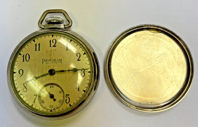 VINTAGE POCKET WATCH Ingraham Bristol Connus 48.61mm (#214) $20.00 ...