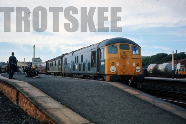 35MM SLIDE BR British Railways Diesel Loco Class 24 D5080 Aberystwyth ...