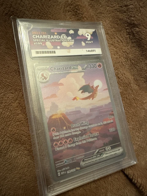 POKEMON TCG 151 Charizard Ex Special Illustration Rare Ace Grade 9 Mint ...