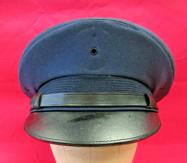 VINTAGE VIETNAM WAR Era USAF Enlisted Blue Service Visor Cap Size 7 £20 ...