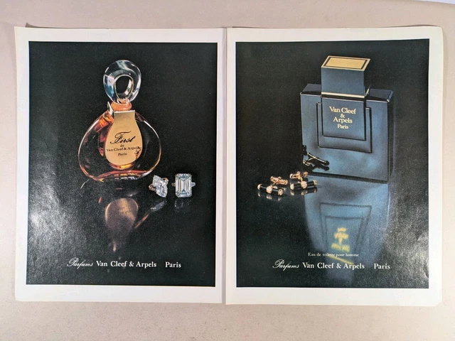 VAN CLEEF ARPELS Perfume Original 1980 Paper Magazine Advert Double ...