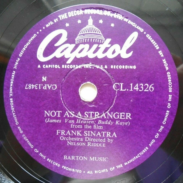 FRANK SINATRA EX 10" 78rpm Capitol shellac record CL14326 Not as a ...