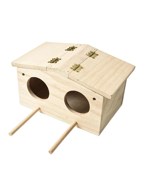 SUSPENDU EN BOIS Oiseaux Nids Maison levage Repos Boite Ext rieur Jardin for EUR 25,02 - PicClick FR