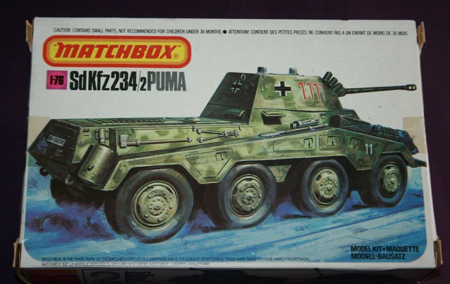 MATCHBOX SD.KFZ 234 Puma Armoured Car 1:76 scale model kit PK-76. EUR ...