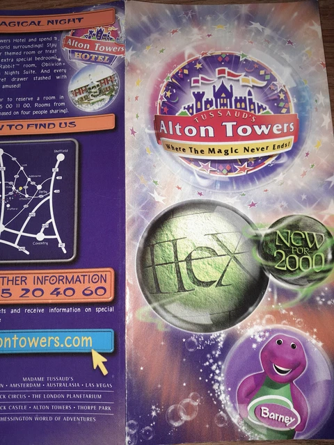 ALTON TOWERS LEAFLET 2000 (Not map) Merlin / Tussauds - Rare £5.00 ...
