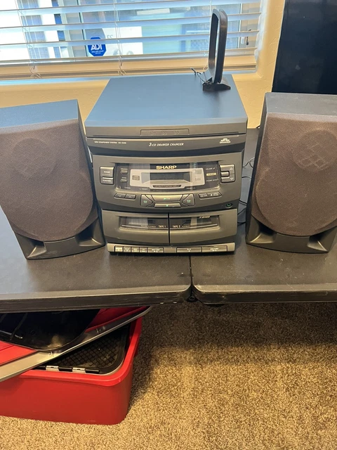 SHARP CD-C406 MINI Component System Stereo System With 2 Speakers ...